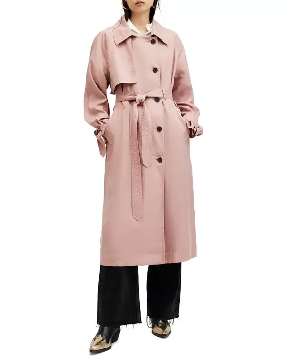 ジャケット・アウター AllSaints Brooke Trench Coat, Nude Pink AllSaints Brooke Trench Coat, Nude Pink